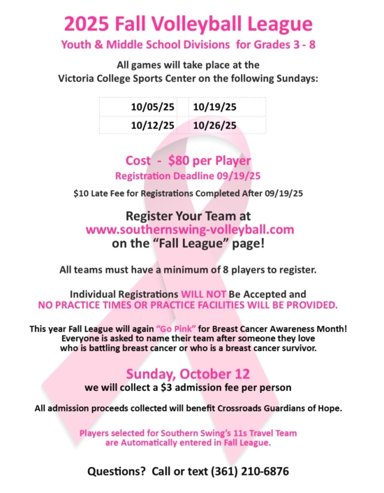 Fall League – 2025 – ssvball2019